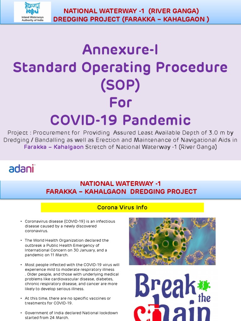 Annexure-1 - SOP - NW1 - Farraka To Kahalgaon - Adani | PDF | Pandemic ...