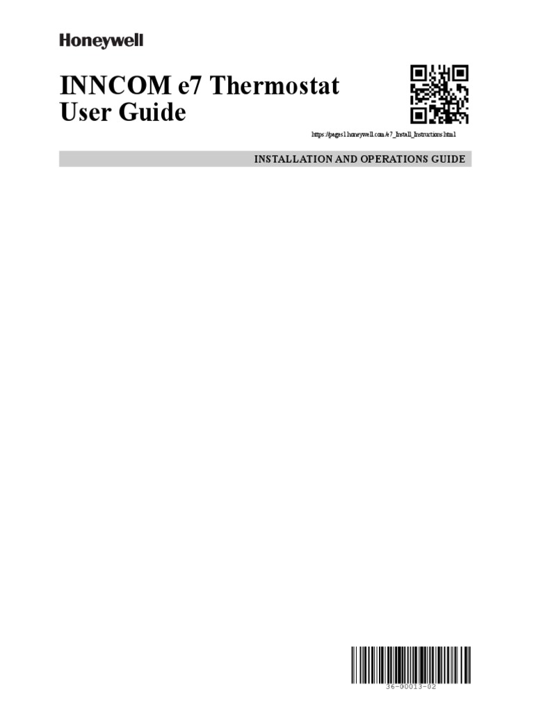 E7 User Guide | PDF | High Voltage | Thermostat