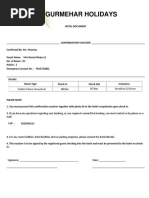 Hotel Booking Confirmation Voucher | PDF | Voucher | Service Industries