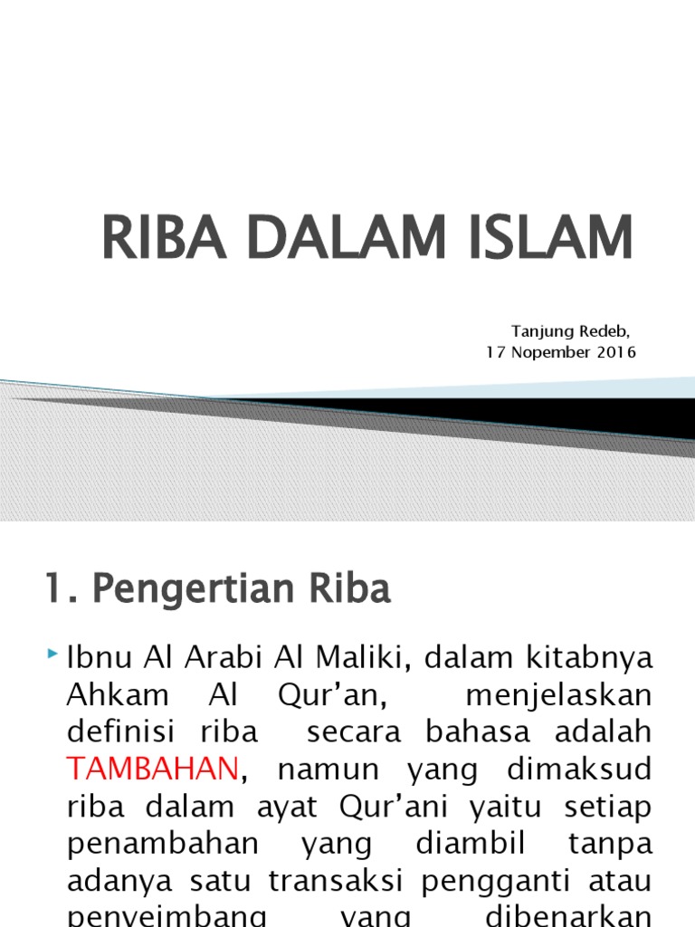 Riba | PDF | Agama & Spiritualitas