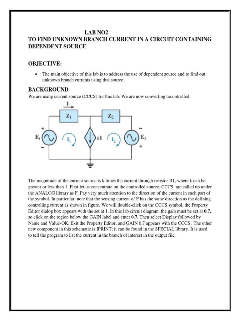 Analyzing CCCS in Circuit Lab | PDF | Electrical Network | Electronics