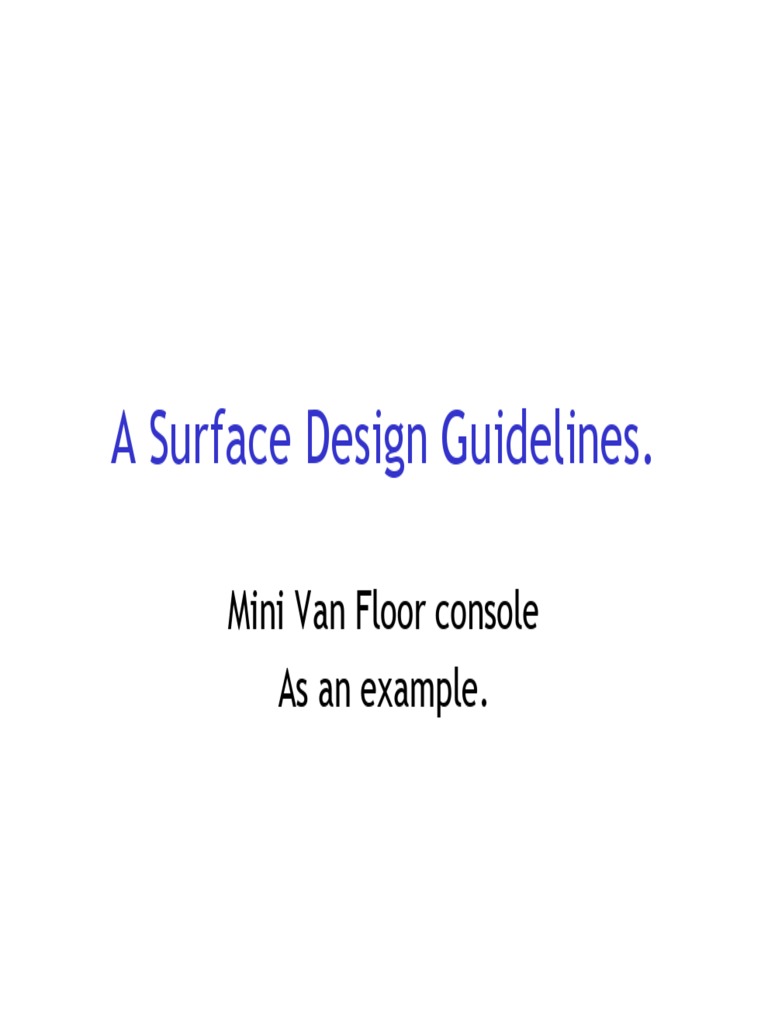 A-Surface Design Guidelines - Illustration | PDF | Curvature | Geometry