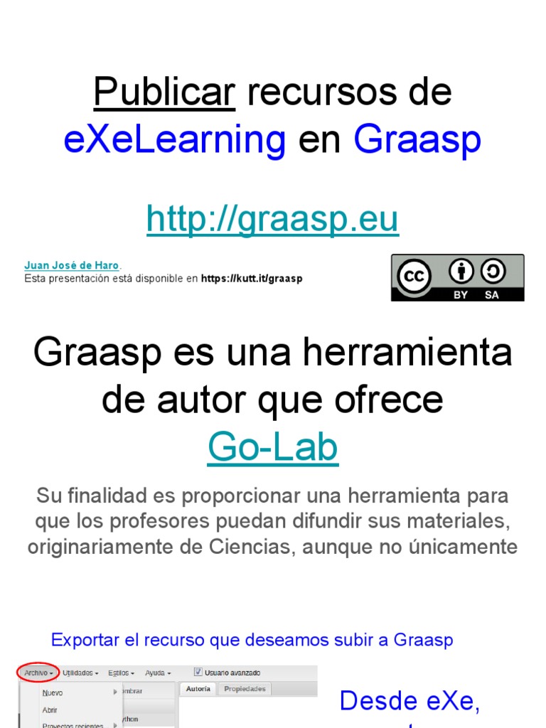 Publicar eXeLearning en Graasp | PDF | Archivo de computadora | Desarrollo de software