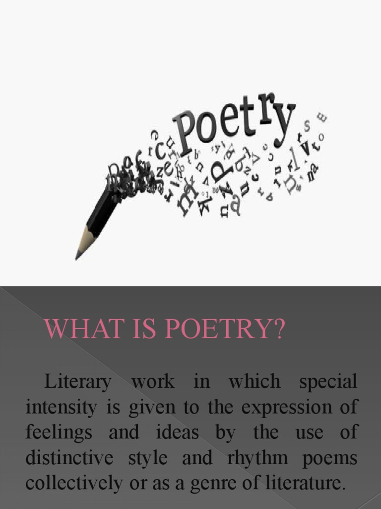 Poetry Power Point | PDF | Poetry | Poetic Form