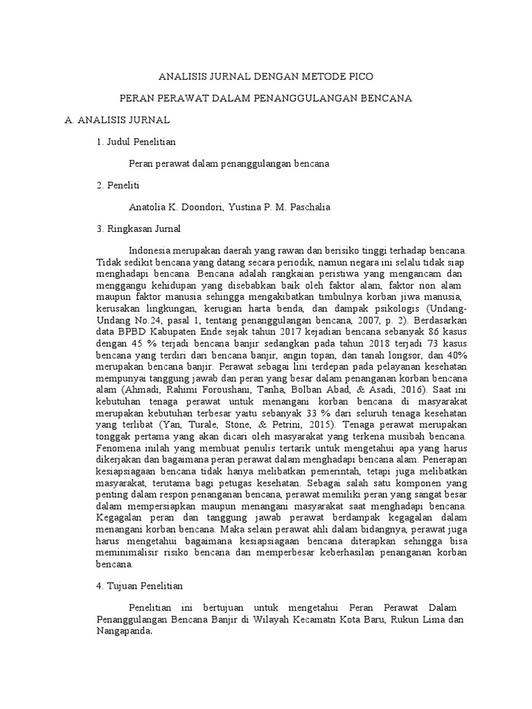 Analisis Jurnal Dengan Metode Pico | PDF