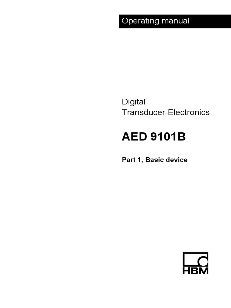 AED 9101B: Operating Manual | PDF | Electrical Resistance And Conductance | Computer Engineering