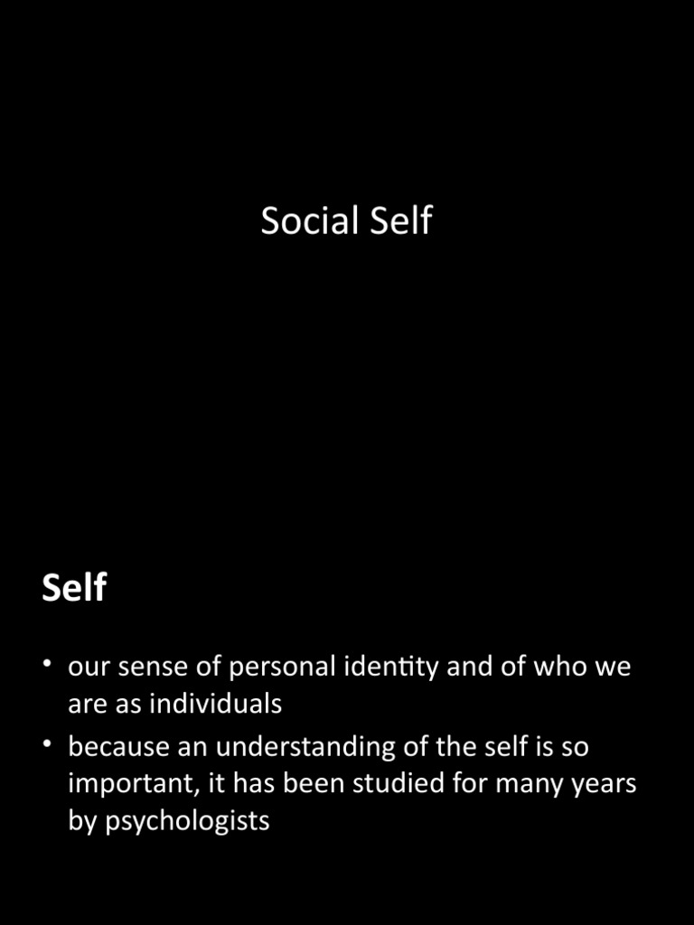Social Self | PDF | Self | Self Concept