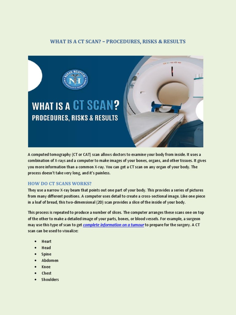 What Is A CT Scan | PDF | Ct Scan | X Ray