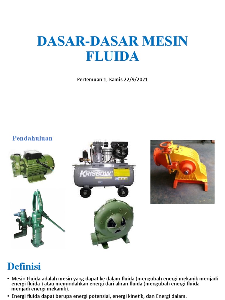 Dasar Mesin Fluida dan Energi Fluida | PDF