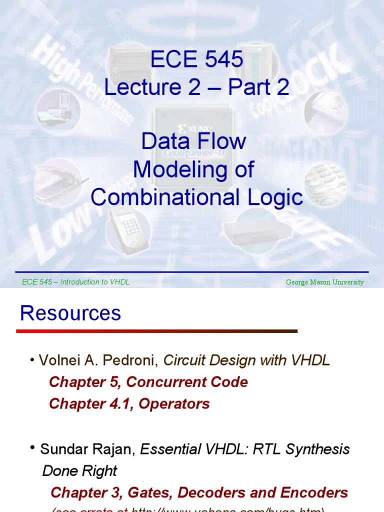 Ece 545 Lecture 2 Part 2 Ece 545 Introduction To Vhdl Download Free Pdf Vhdl 1076