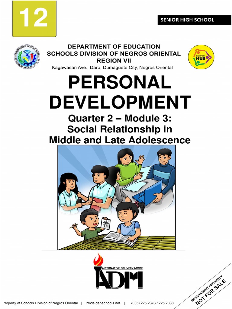 Personal Development: Quarter 2 - Module 3: Social Relationship in ...