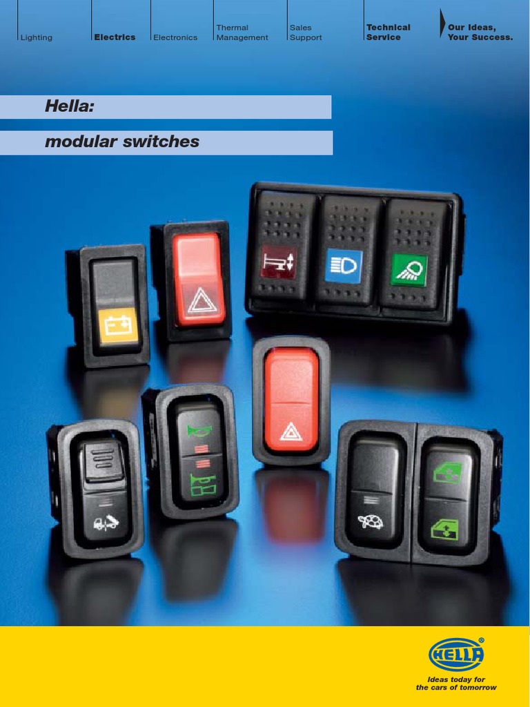 Hella: Modular Switches: Electrics Technical Service Our Ideas, Your ...