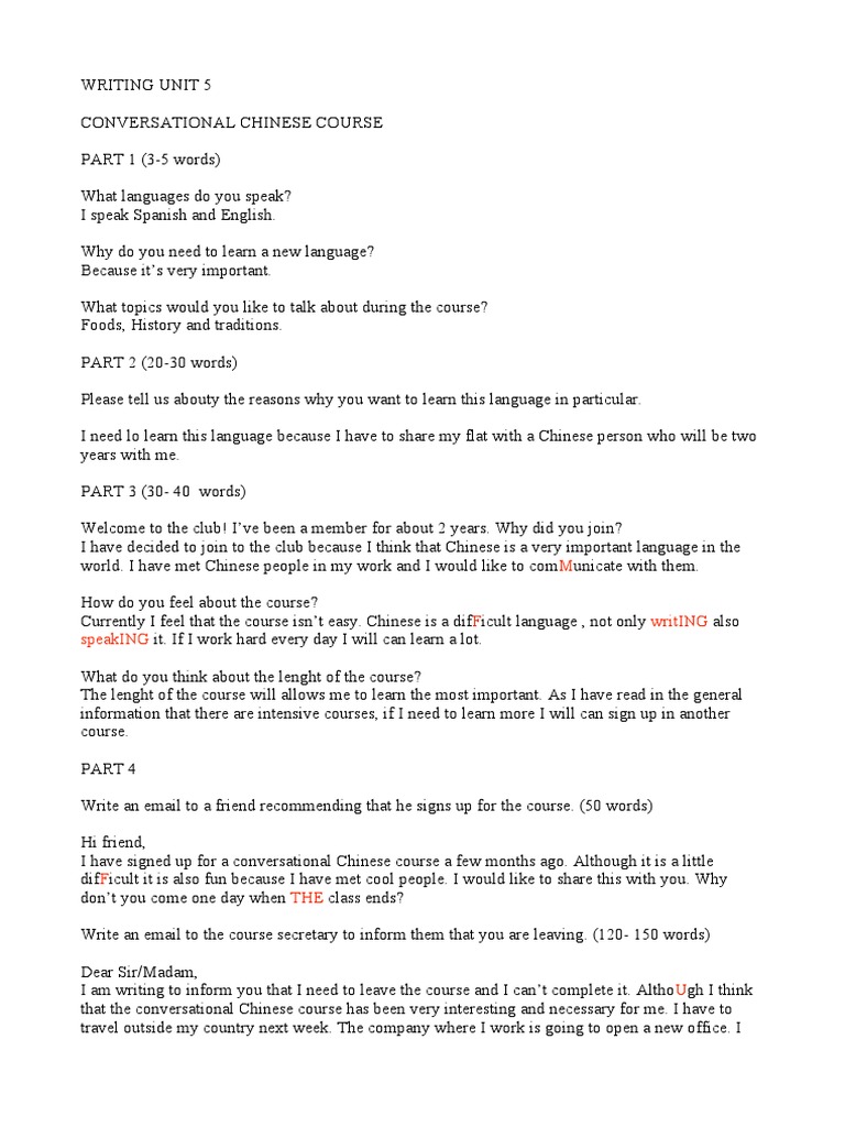 Writing Unit 5 - Marta Corregido | PDF