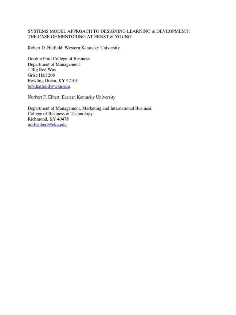 Training Systems Model 2012 | PDF | Mentorship | Needs Assessment