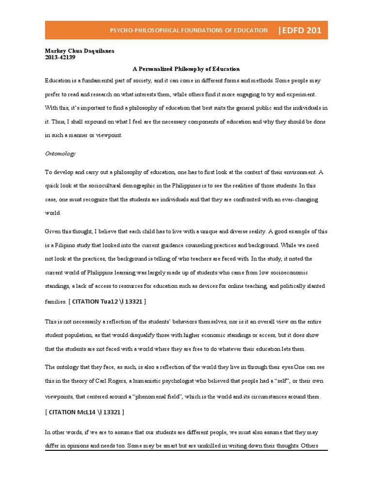 Educational Foundations Midterm | PDF | Philosophy Of Education | Idea