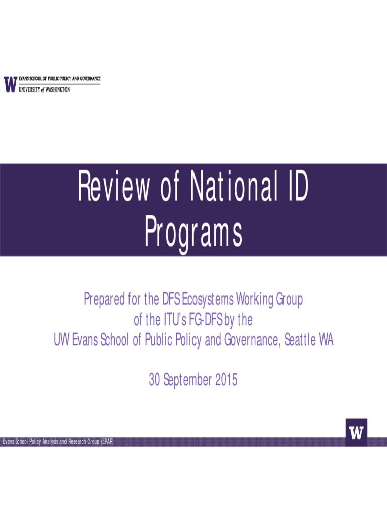 National ID - Review - 2016 | PDF | Biometrics | Policy Analysis