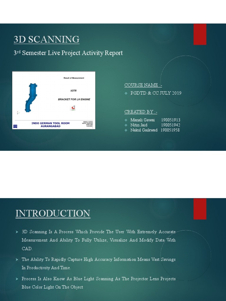3d Scanning | PDF | Image Scanner | 3 D Computer Graphics
