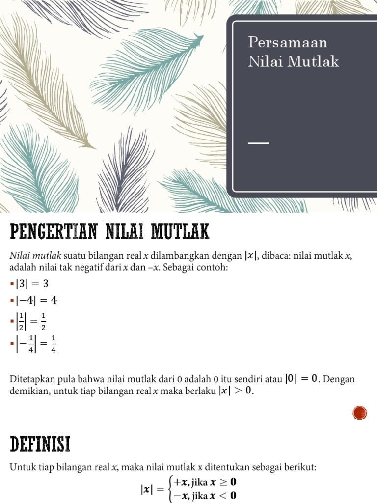 Nilai Mutlak | PDF