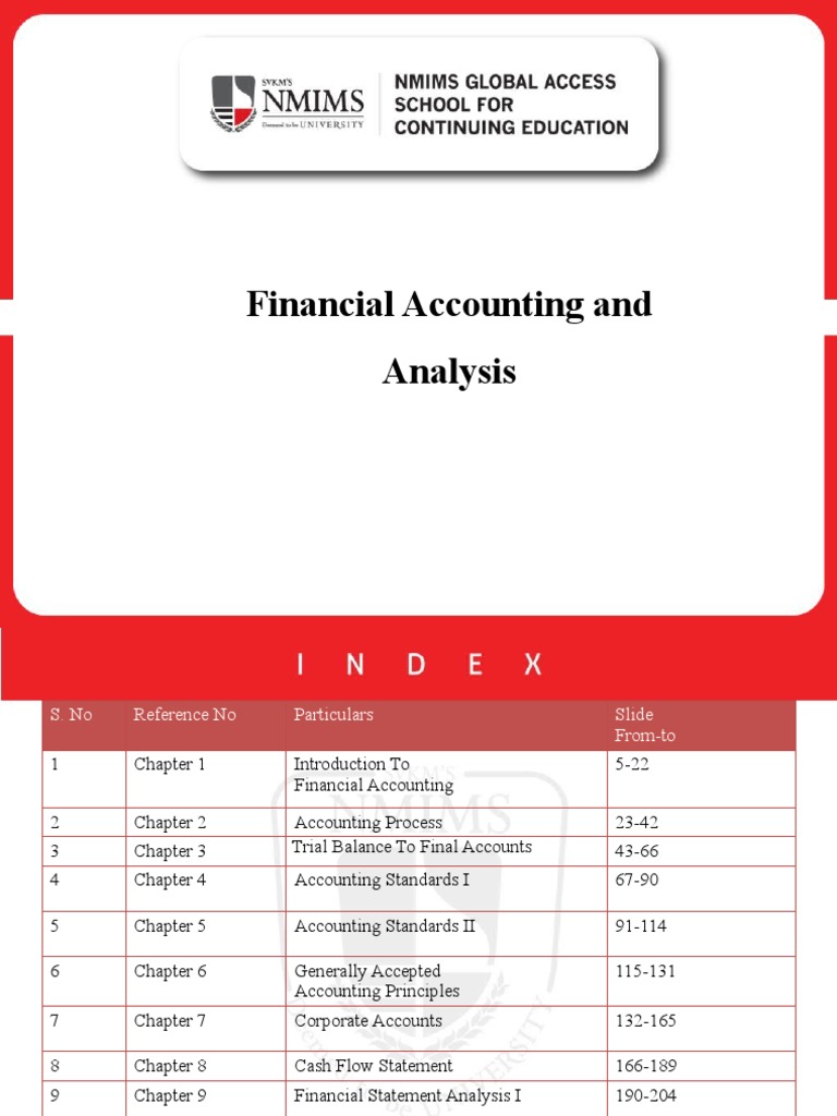 Financial Accounting and Analysis | PDF | Debits And Credits | Bookkeeping