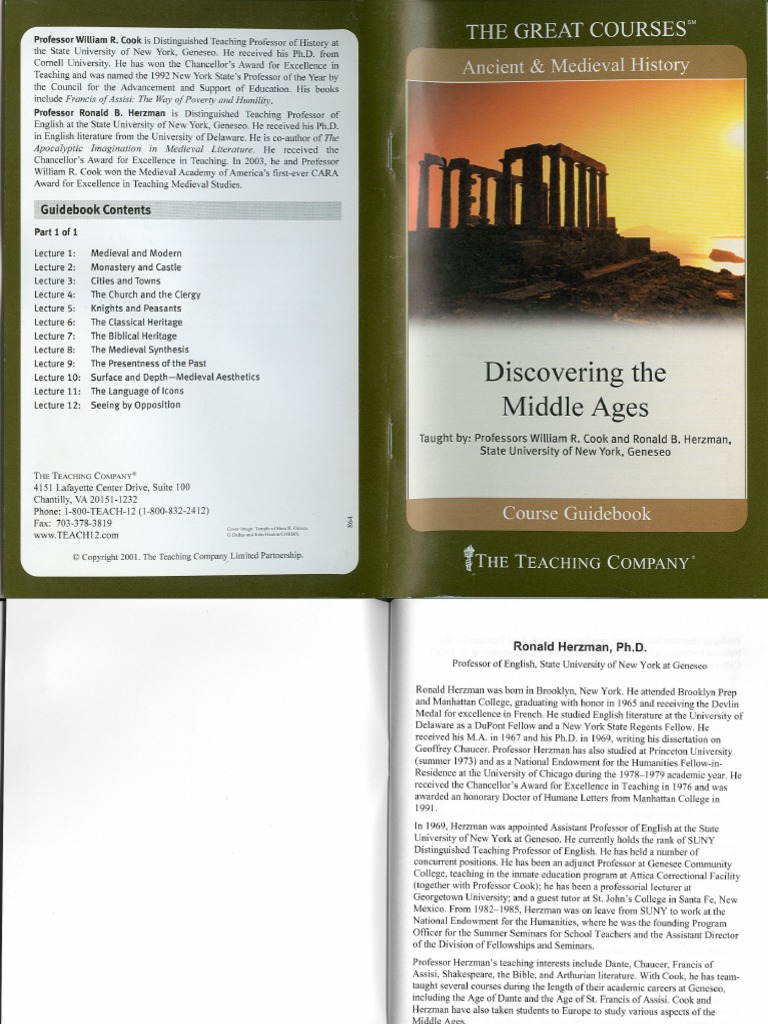 Discovering The Middle Ages Guidebook | PDF