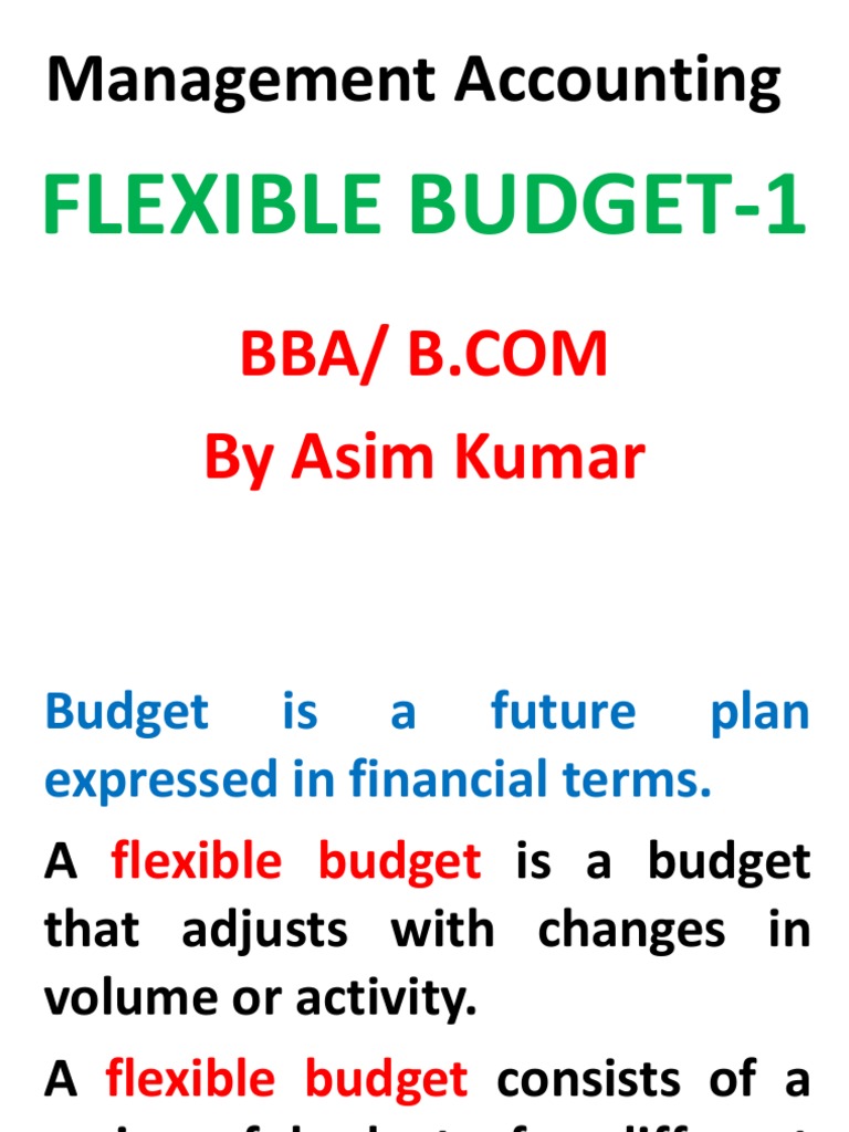 MA CHAPTER 2 Budgeting Flexible Budget | PDF | Budget | Cost