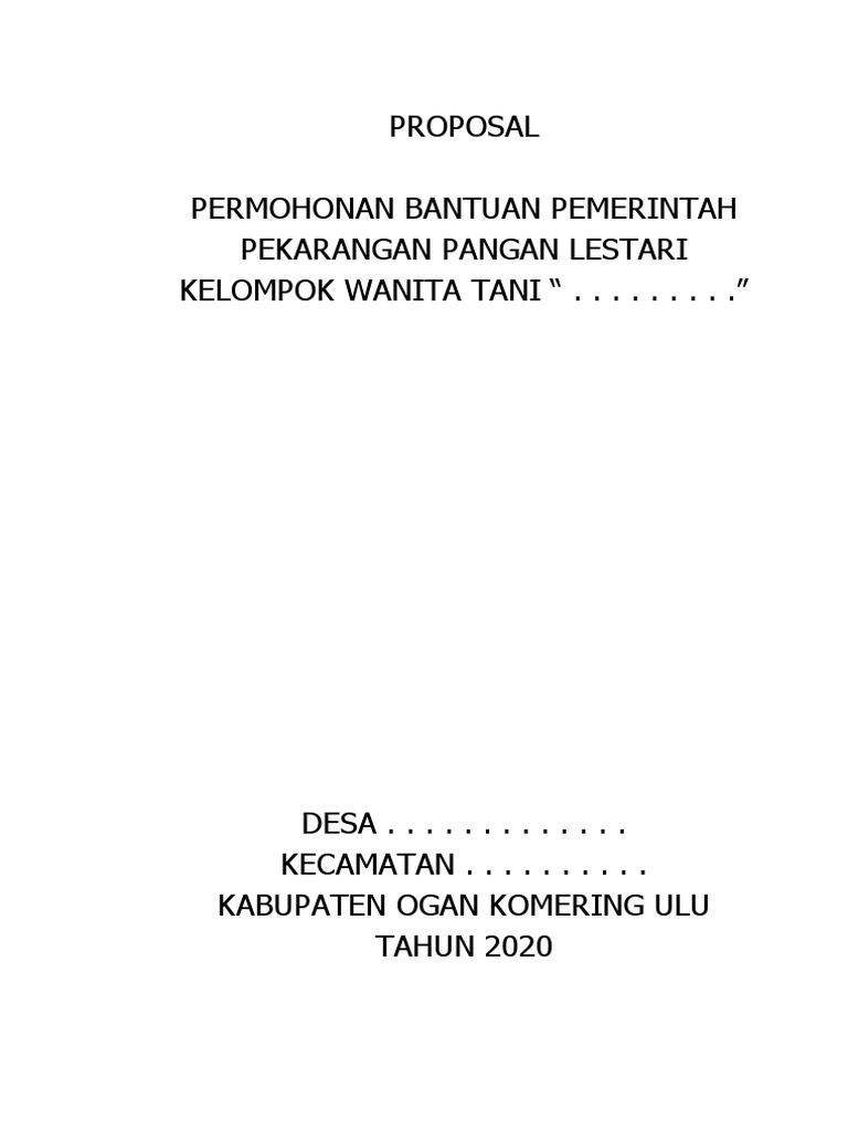 Contoh Proposal P2L | PDF