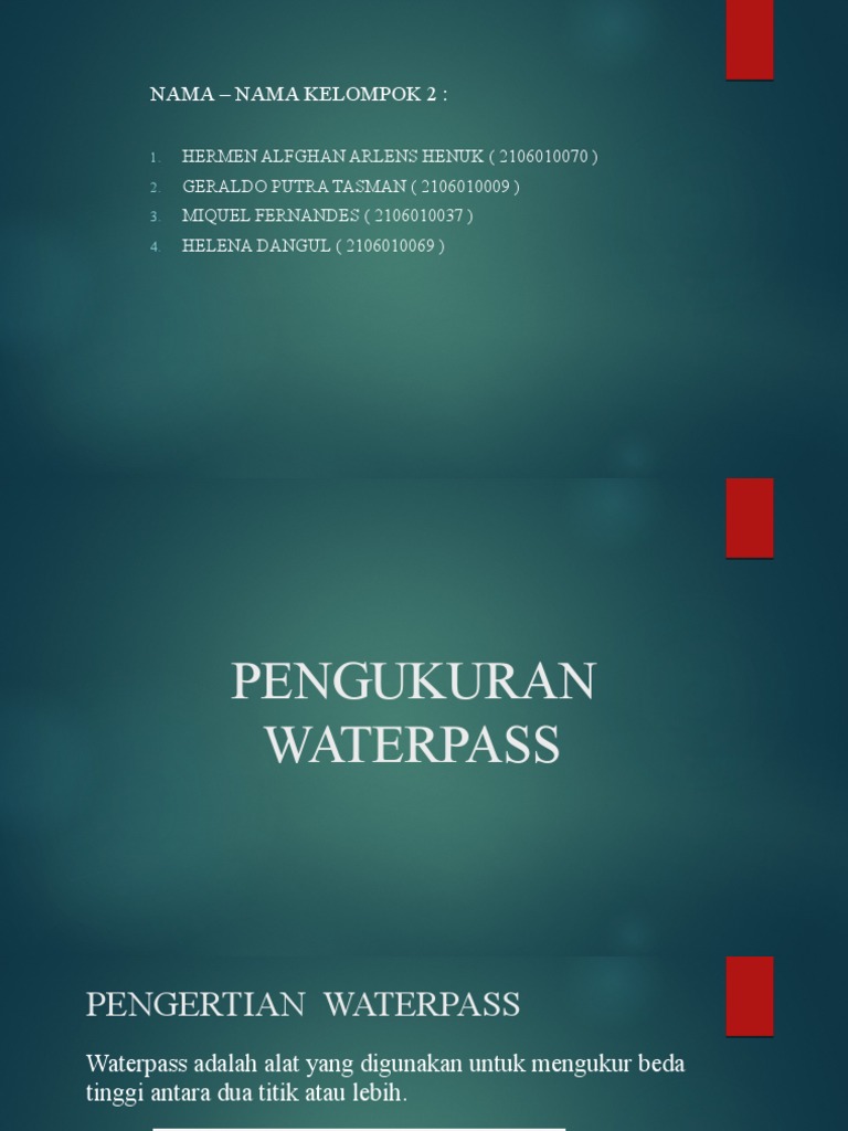 Presentasi Waterpass | PDF
