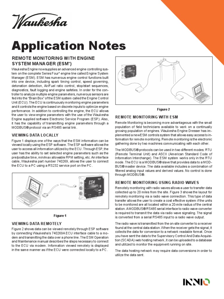 Application Notes Remote Monitoring With Engine System Manager (Esm ...