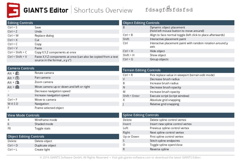 Editing Controls Object Editing Controls: Alt + Alt + Alt + Alt + | PDF ...