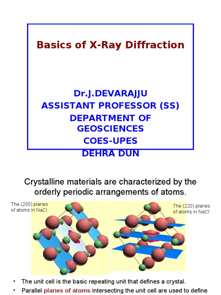 X-Ray Powder Diffraction: A Comprehensive Introduction to the Fundamentals and Applications of ...