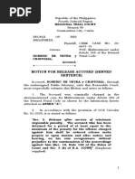 Motion To Post Bail Sample | PDF | Bail | Criminal Justice