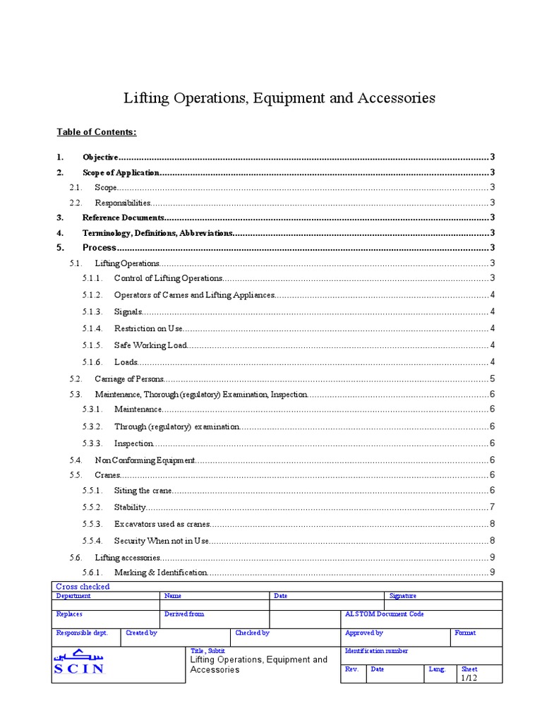 Safe Lifting Operations Guide | PDF | Crane (Machine) | Rope