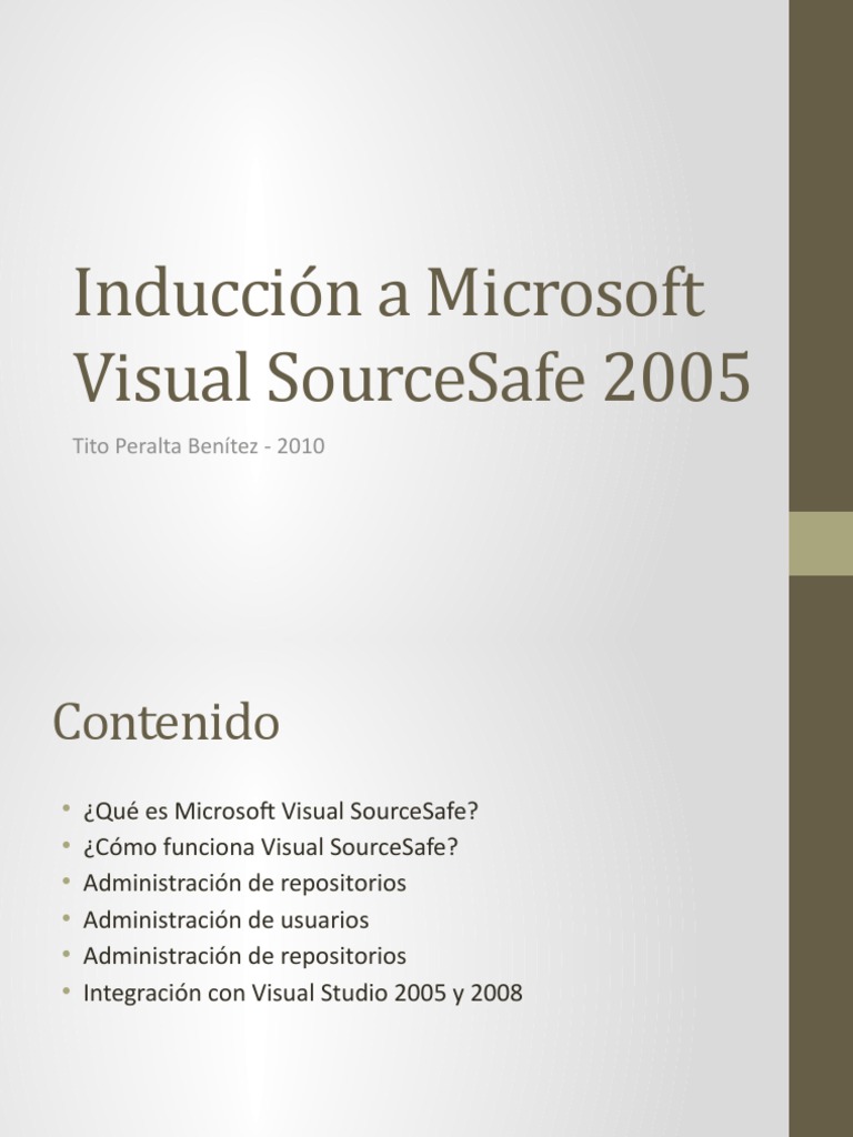 Inducción A Microsoft Visual SourceSafe 2005 (Public) | PDF ...
