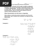 DLM 1 - Unit 4 Rational Algebraic Expressions | PDF | Fraction ...