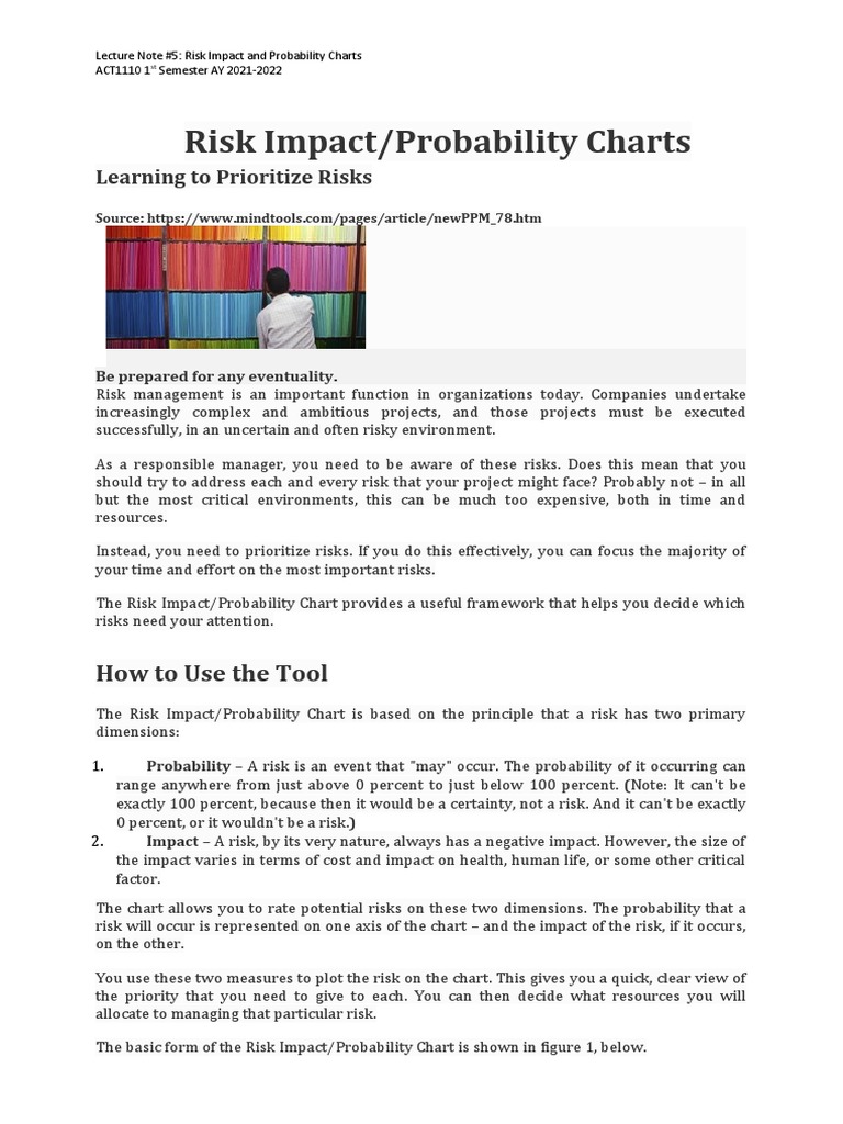 Lecture Note#5 RM Risk Impact - Probability Charts | PDF | Risk | Risk ...