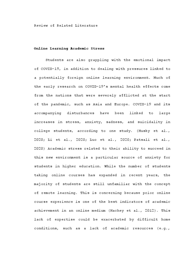 Review of Related Literature | PDF | Reading Comprehension | Stress ...