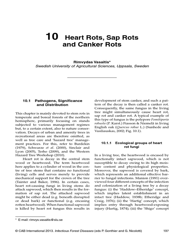 10 Heart Rots, Sap Rots and Canker Rots (PDFDrive) | PDF | Wood | Trees