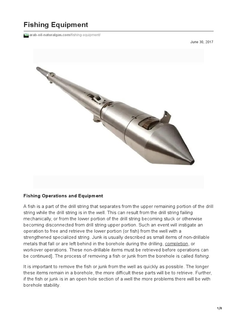 Fishing Equipment | PDF | Oil Well | Pipe (Fluid Conveyance)