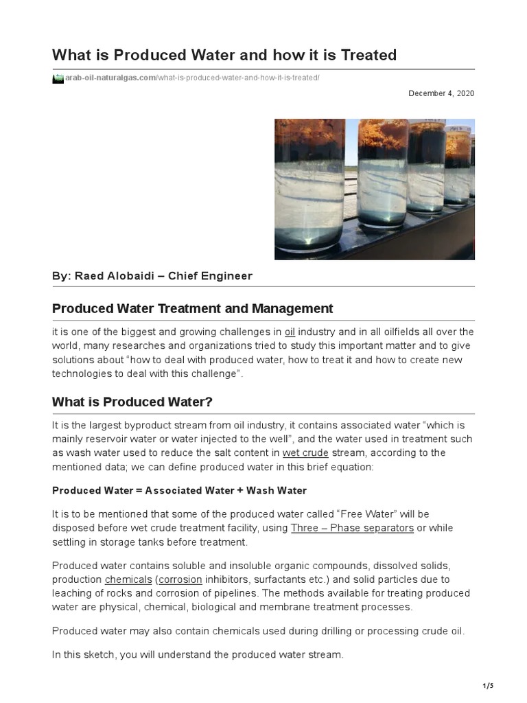 What Is Produced Water and How It Is Treated | PDF | Water | Solubility