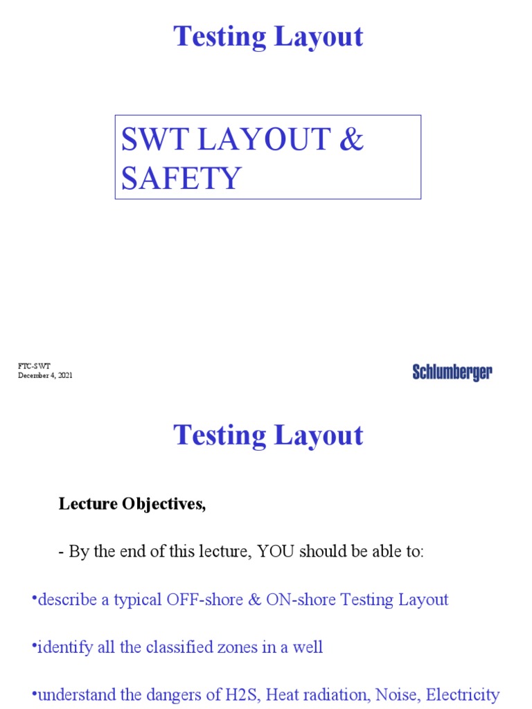 SWT Layout & Safety | PDF | Noise | Drilling Rig
