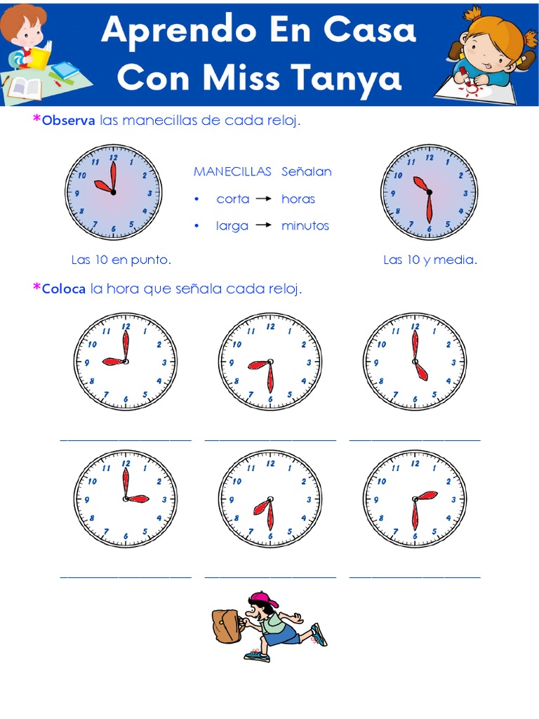 Ficha Conocemos El Reloj | PDF