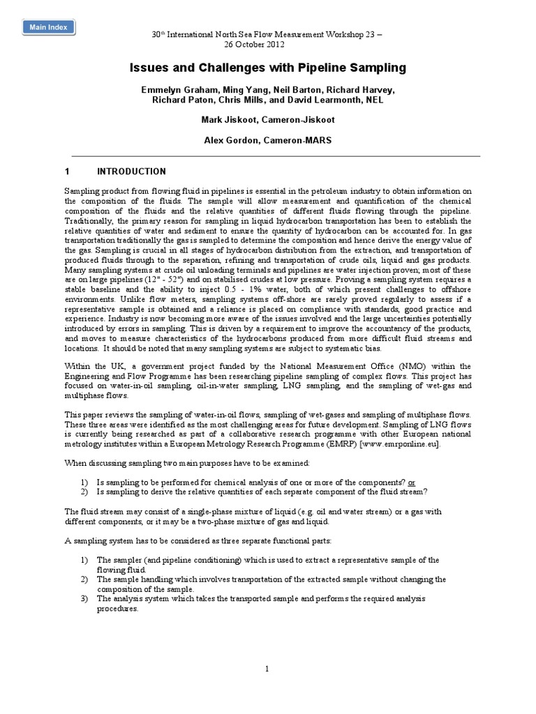 Issues and Challenges With Pipeline Sampling | PDF | Computational ...