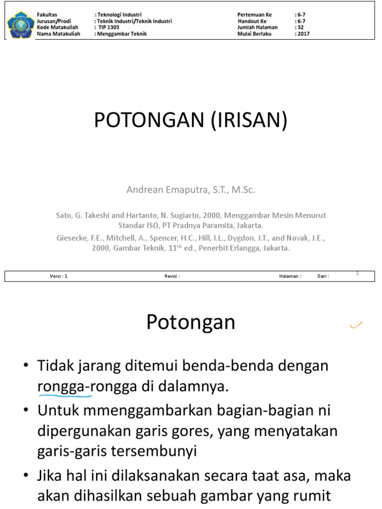 Gambar Potongan (Irisan) | PDF