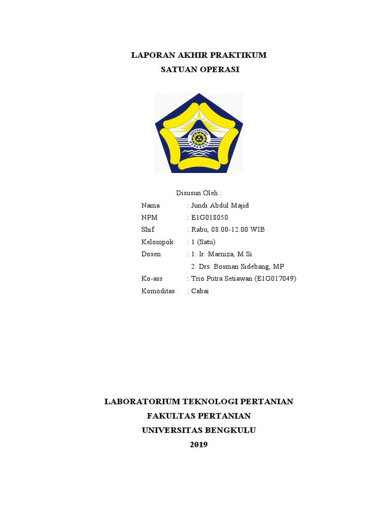 Laporan Akhir Praktikum Satuan Operasi | PDF