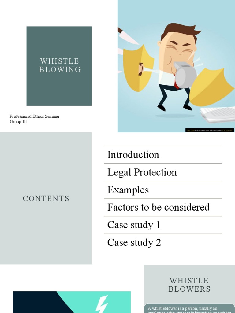 Whistle Blowing: Professional Ethics Seminar Group 10 | PDF ...