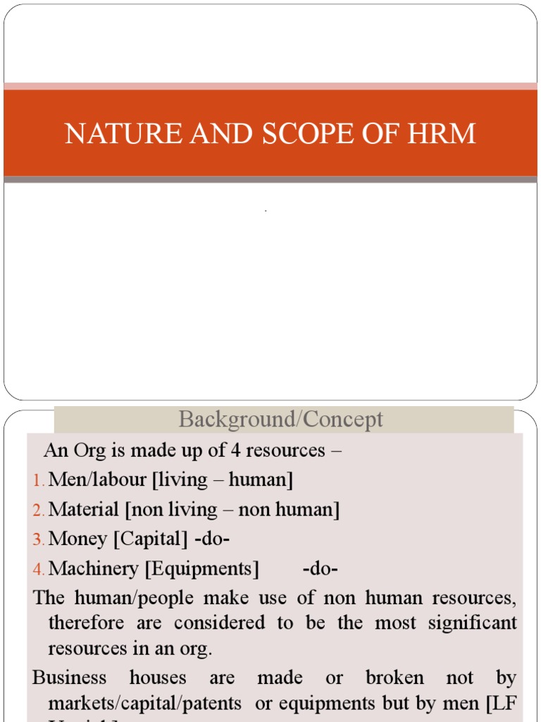 Nature and Scope of HRM | PDF | Human Resources | Human Resource Management
