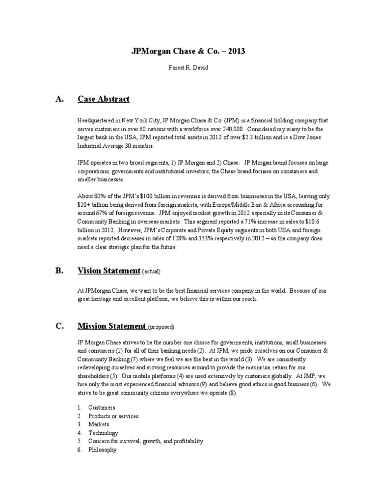 David - sm15 - Case - Im - 07 JP Morgan | PDF | Jp Morgan Chase | Banks