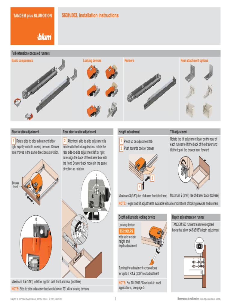 563H/563. Installation Instructions 563H/563. Installation Instructions ...