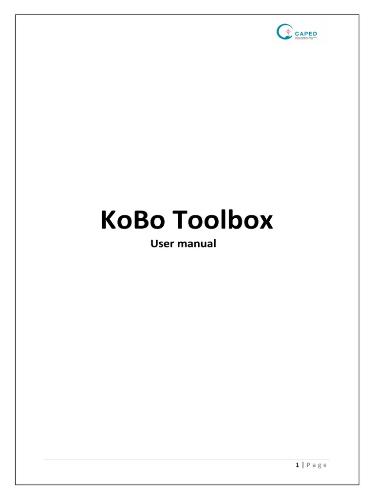 KoBoToolbox Manual v1.1 | PDF | Scratch (Programming Language) | Login
