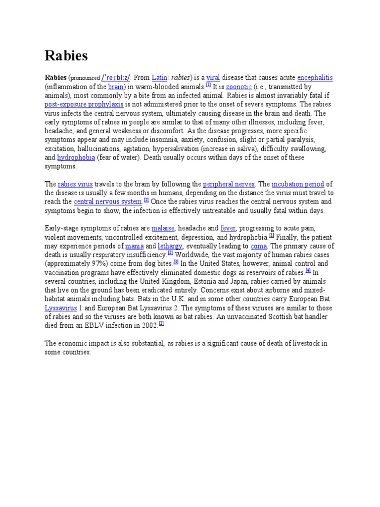 Rabies | PDF | Rabies | Biology